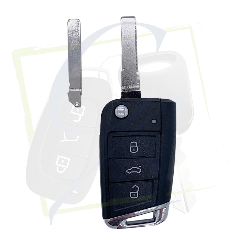 Clé VAG 3 boutons – VW Seat Skoda (2012–2020)